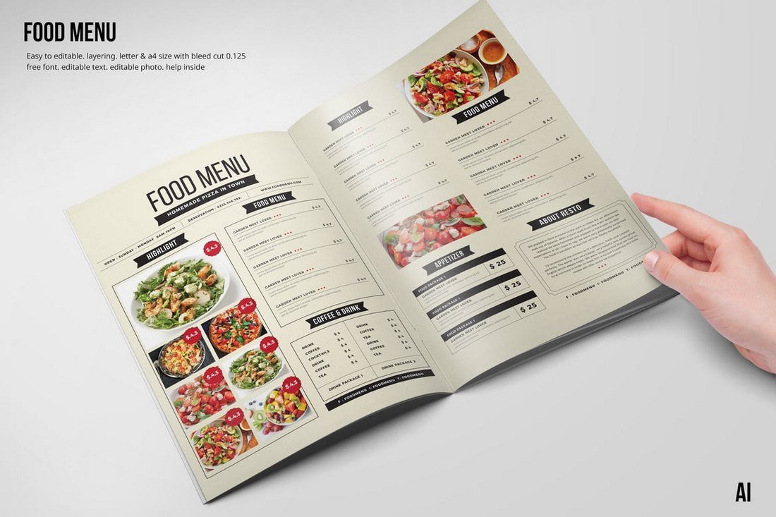Menu Book Mockup – The Complete Collection - Adazing