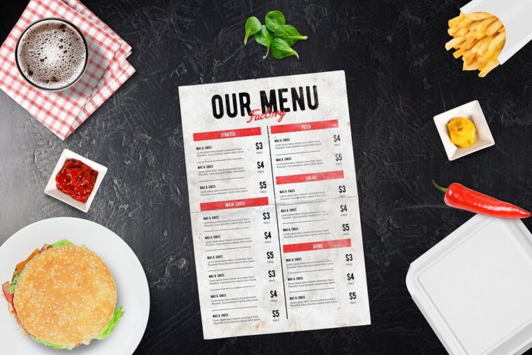 Menu Book Mockup – The Complete Collection - Adazing