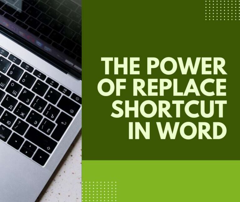 The Power of Replace Shortcut in Word for Efficient Editing - Adazing