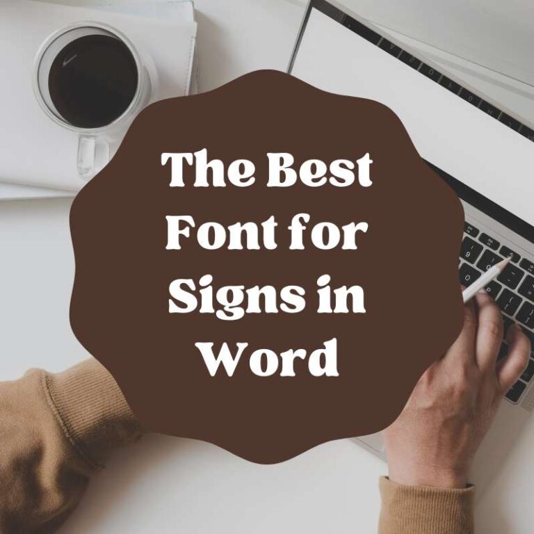 Best Font for Signs in Word - Adazing