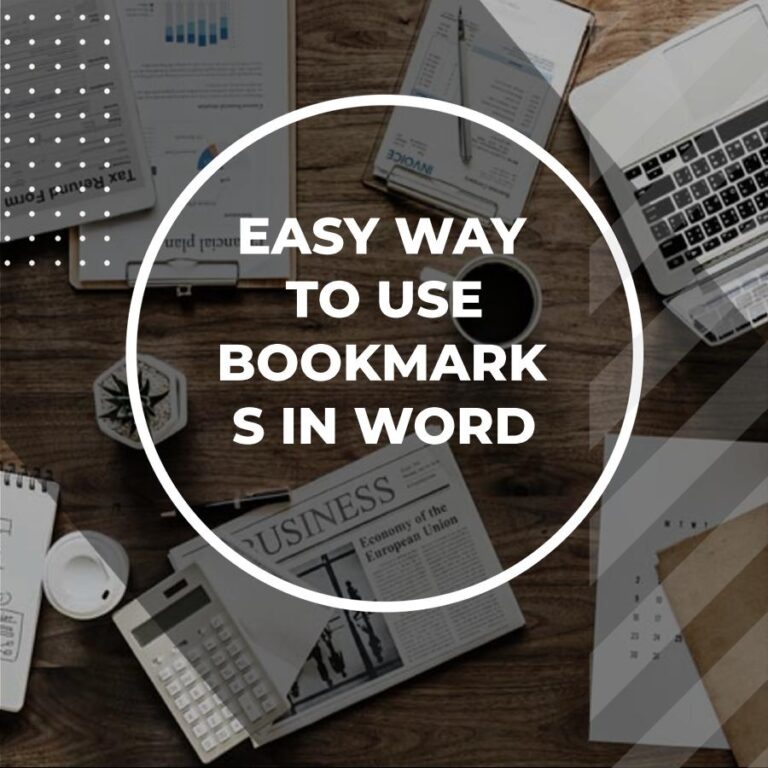 Bookmarks in Word - Adazing