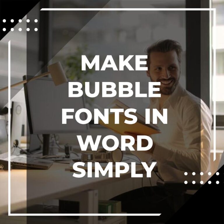 Membuat Desain dengan Font Huruf Gelembung di Word - Adazing