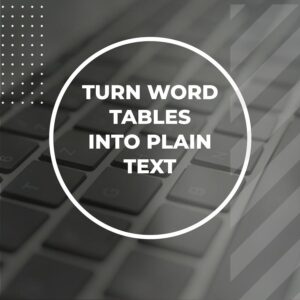 Convert Table to Text in Word Made Easy - Adazing