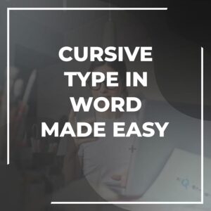 Cursive Fonts in Word: Unlocking Elegance in Your Documents - Adazing