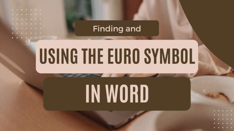 Trovare e utilizzare il simbolo dell'euro in Word - Adazing