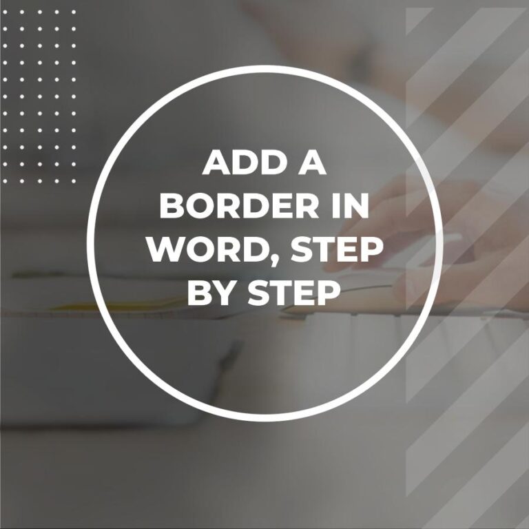 How to Add a Border in Word - Adazing
