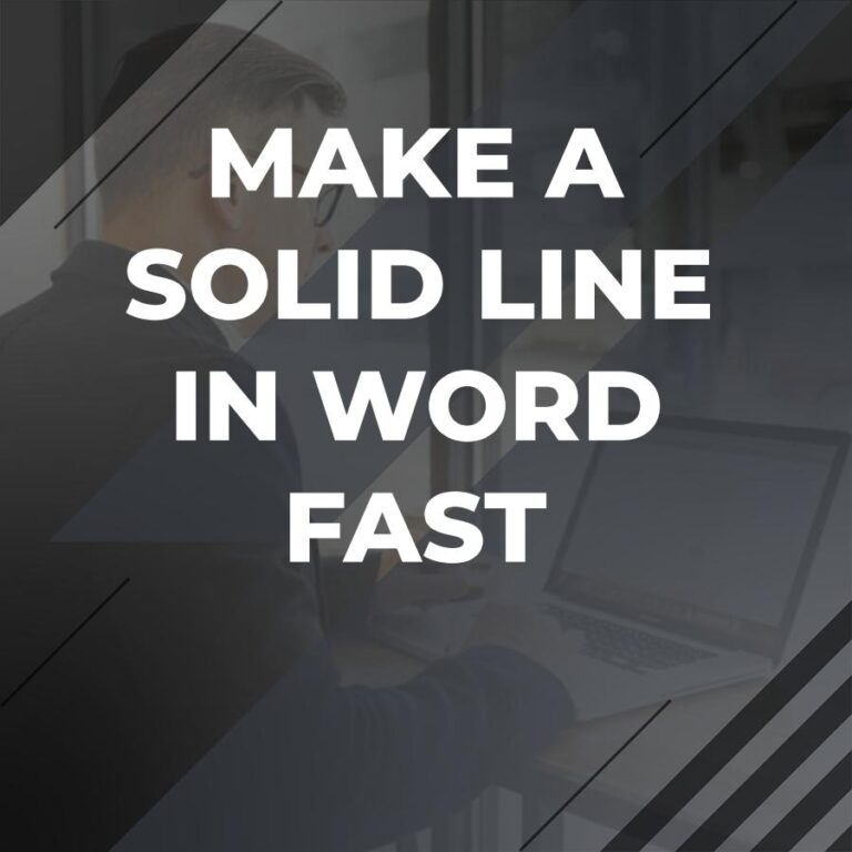 How to Add a Solid Line in Word - Adazing