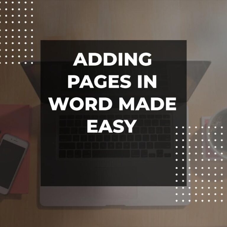 How to Add Another Page in Word - Adazing