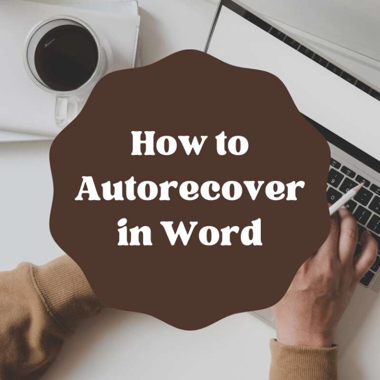 How to Autorecover in Word: Your Guide to Saving Documents - Adazing