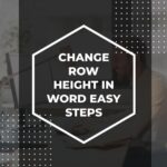 How to Change Row Height in Word for Perfect Documents - Adazing