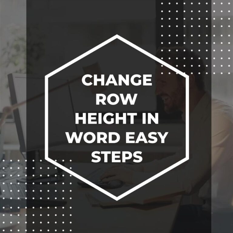 How to Change Row Height in Word for Perfect Documents - Adazing
