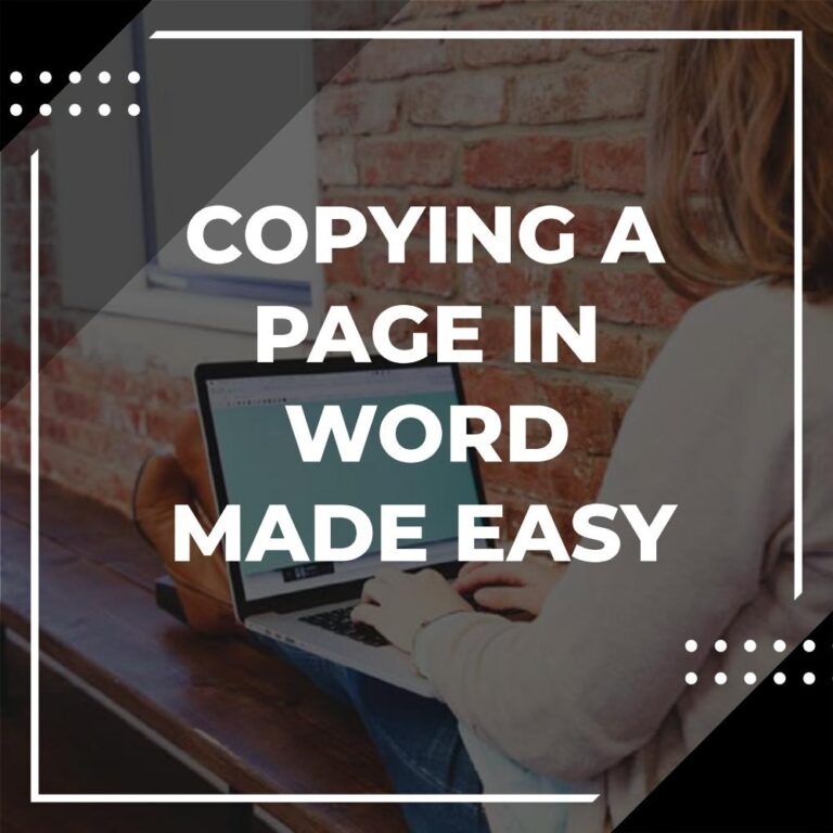 Simple Guide on How to Copy a Page in Word - Adazing