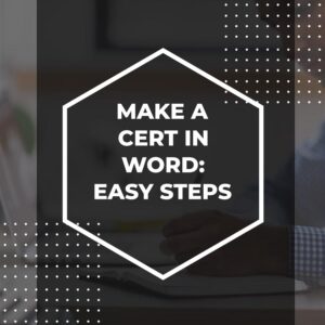 Paano Gumawa ng Sertipiko sa Salita - Nakakatamad