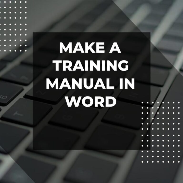 How to Create a Training Manual in Word - Adazing