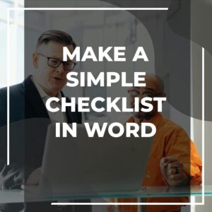 How to Make a Checklist in Word - Adazing