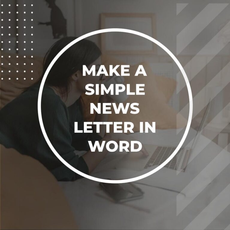 Comment créer une newsletter avec Word - Adazing