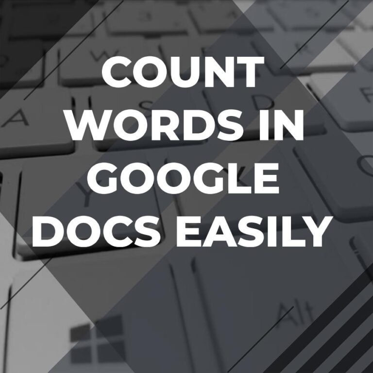 How to See the Amount of Words in Google Docs - Adazing
