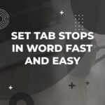 How to Set a Tab Stop in Word for Effortless Formatting - Adazing