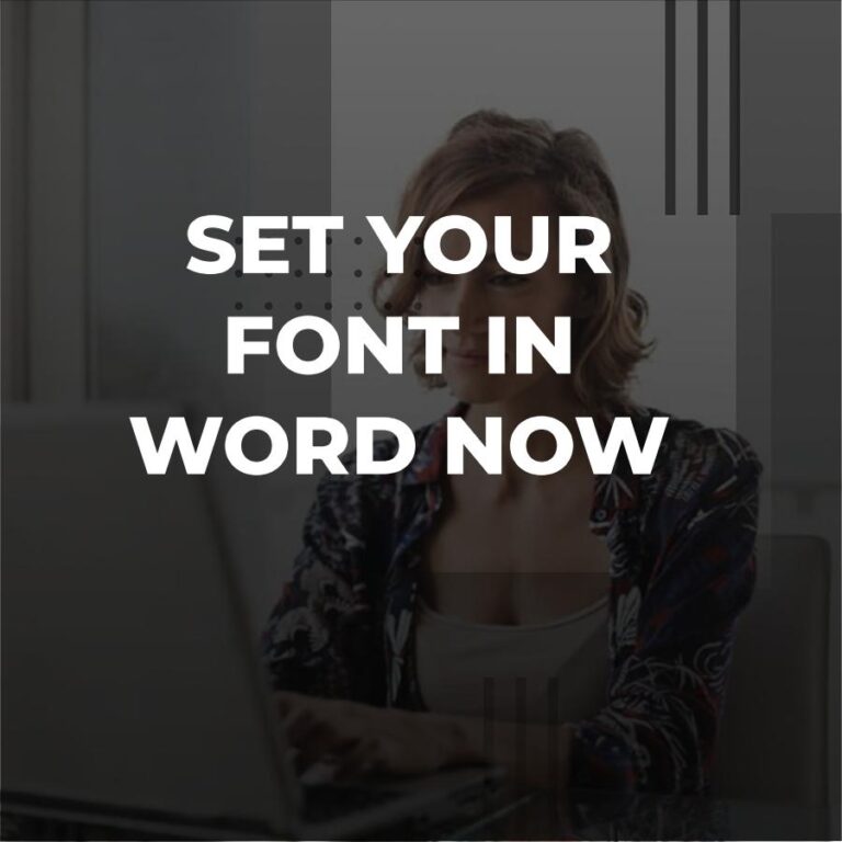 How to Set Default Font in Word - Adazing