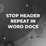 How to Stop Header from Repeating in Word - Adazing