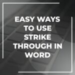 How to Strikethrough in Word - Adazing