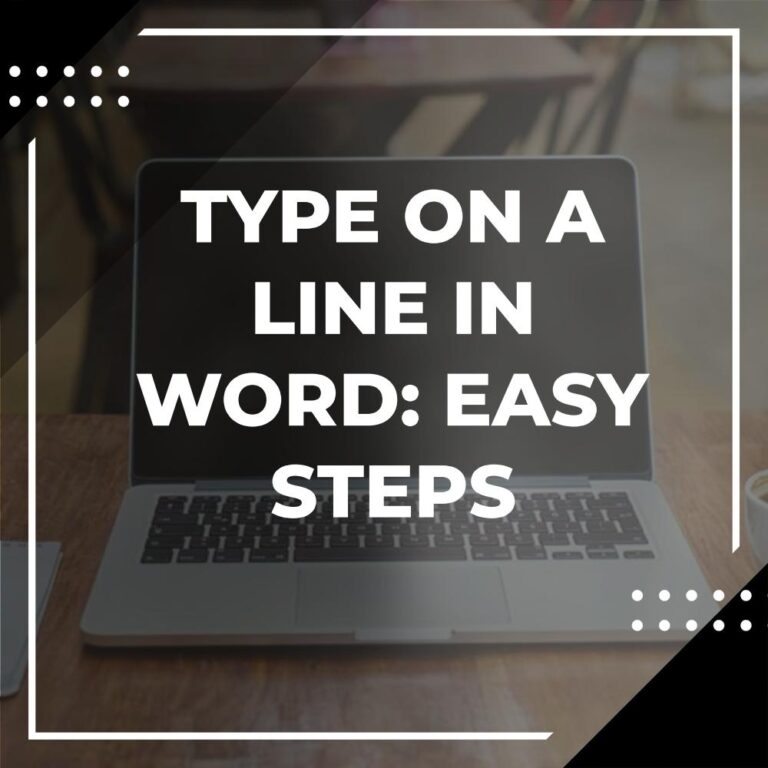 How to Type on a Line in Word - Adazing