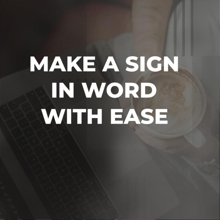How to Write Signature in Word - Adazing