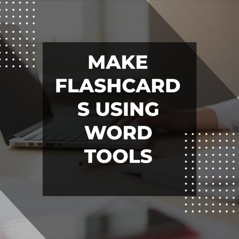 Making Flashcards in Word - Adazing