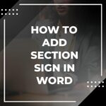 Section Symbol in Word - Adazing