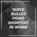 Mastering the Shortcut for Bullet Point in Word - Adazing