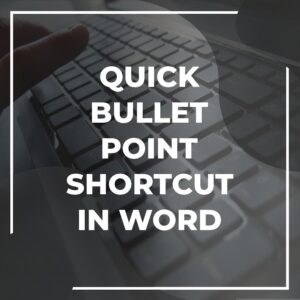 Mastering the Shortcut for Bullet Point in Word - Adazing