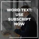 Subscript in Word: A Comprehensive Guide - Adazing