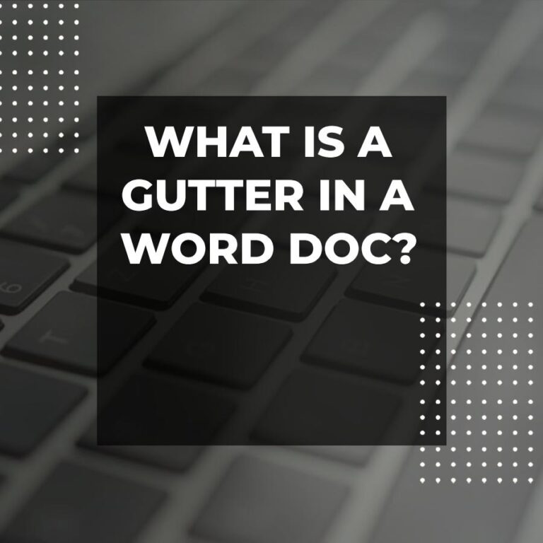Comprendre ce qu'est une gouttière dans Word - Adazing