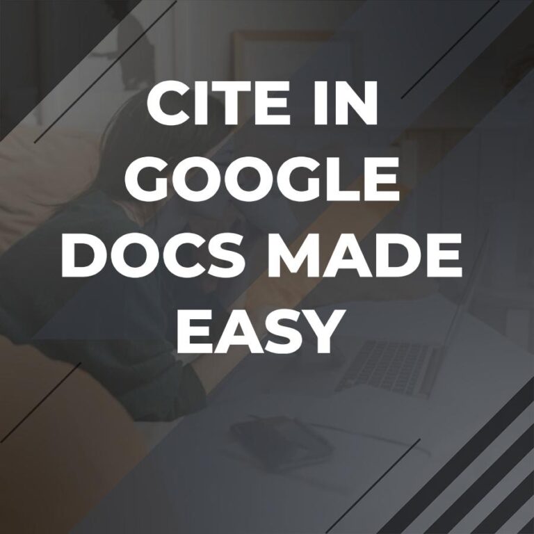 How to Cite in Google Docs - Adazing