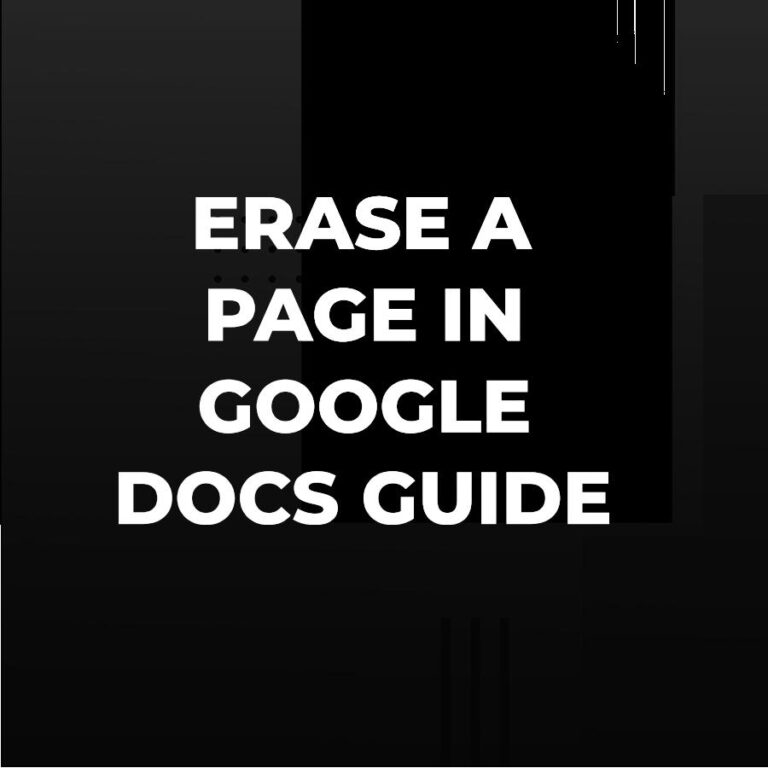 How to Delete a Page in Google Docs - Adazing