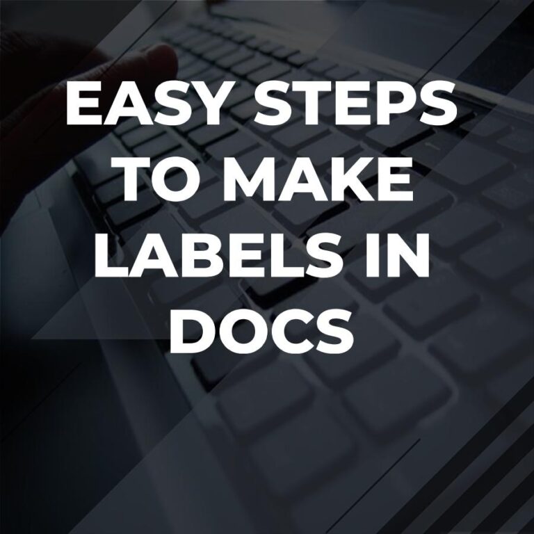 How to Make Labels in Google Docs - Adazing