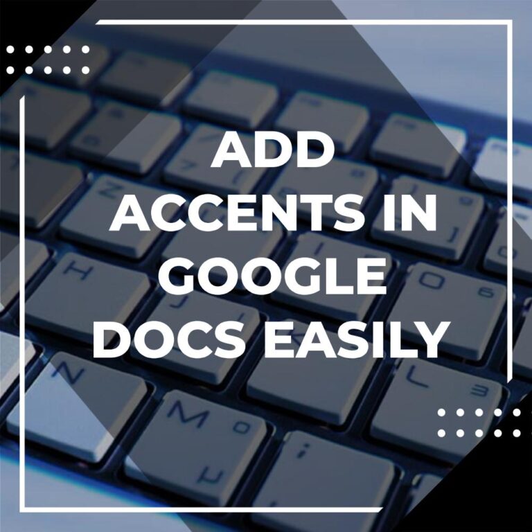 How to Add Accents in Google Docs - Adazing