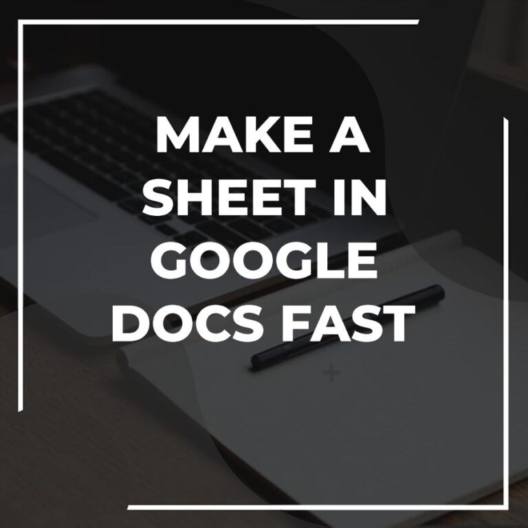 How to Create a Spreadsheet in Google Docs - Adazing