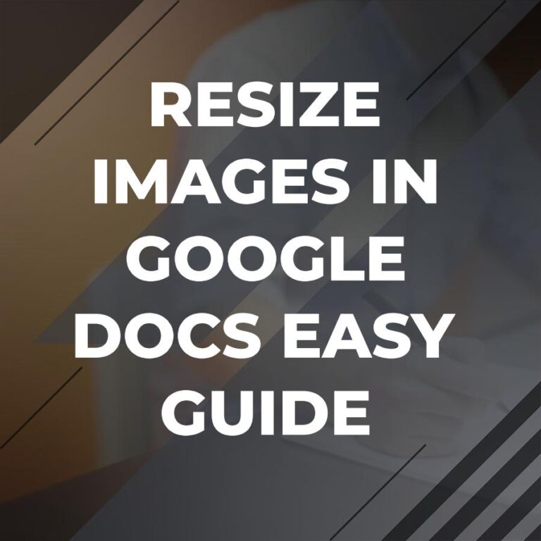 How to Resize an Image in Google Docs - Adazing