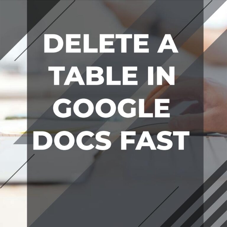 Cara Menghapus Tabel di Google Docs - Adazing