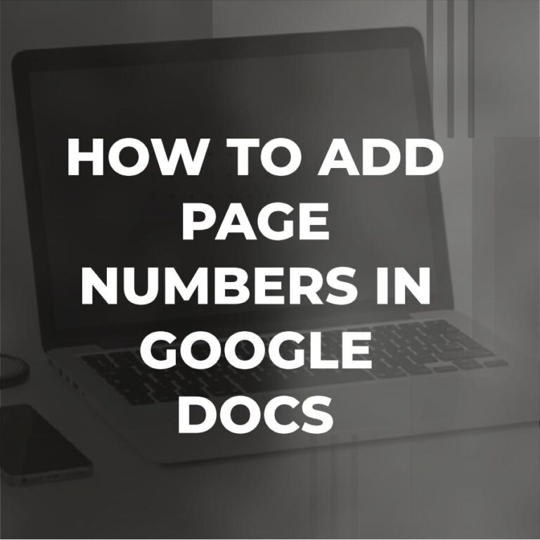 How to Include Page Numbers in Google Docs with Ease - Adazing