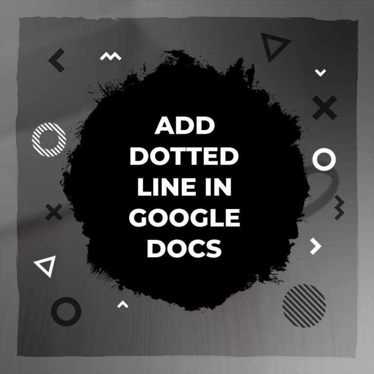 How to Insert Dotted Line in Google Docs - Adazing