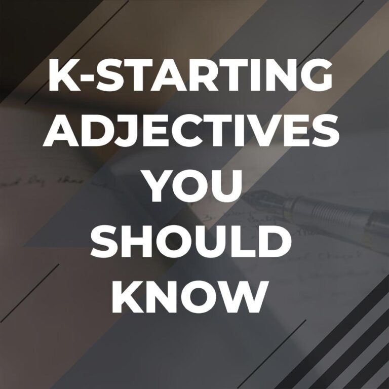 Adjectifs commençant par K - Adazing