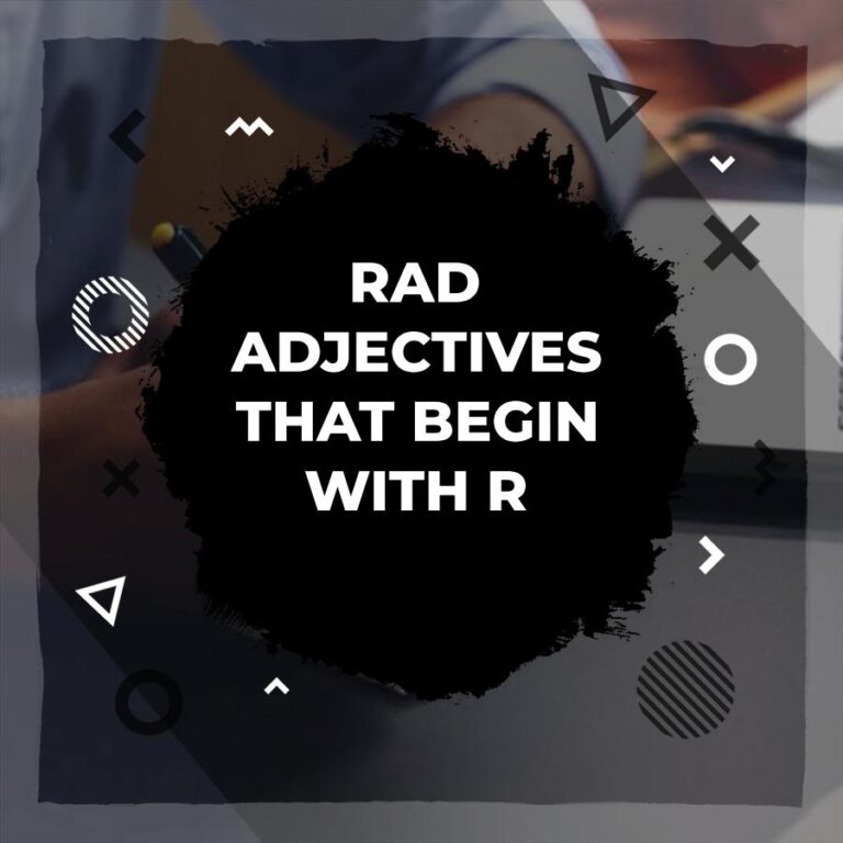 Adjetivos que comienzan con R - Adazing
