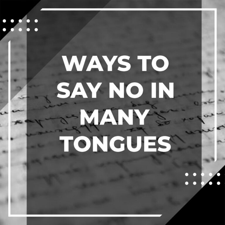 How to Say No in Different Languages: Mastering the Art of Refusal ...