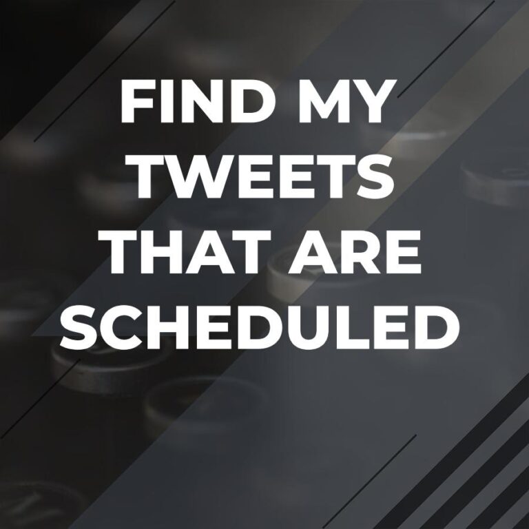 How to See My Scheduled Tweets - Adazing