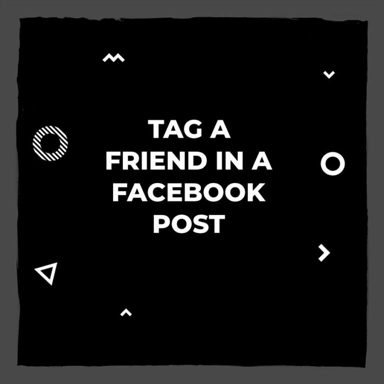 How to Tag Someone in a FB Post - Adazing
