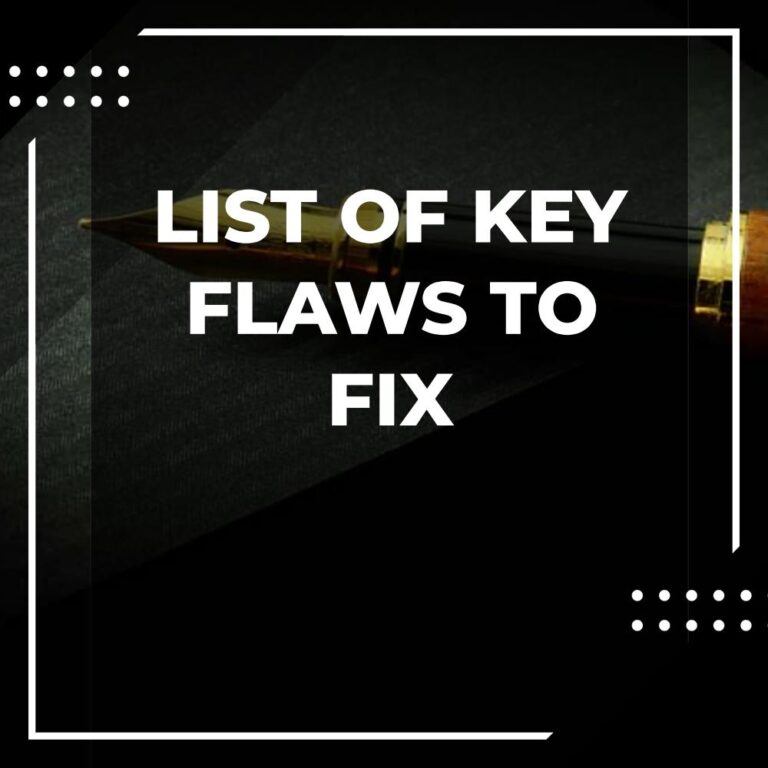 Flaws List: A Comprehensive Guide for Authors - Adazing