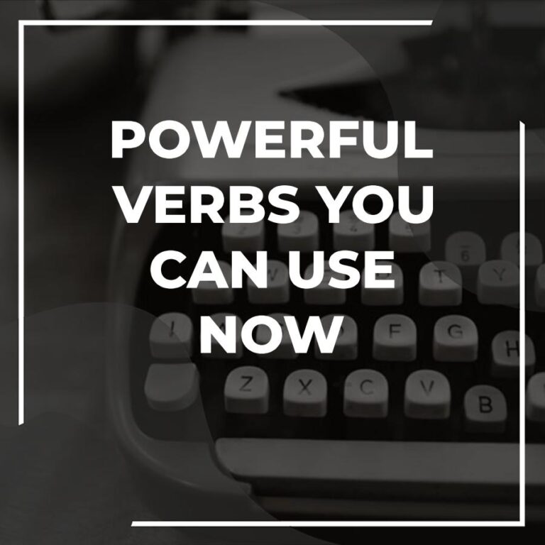 Strong Verbs List for Impactful Language - Adazing